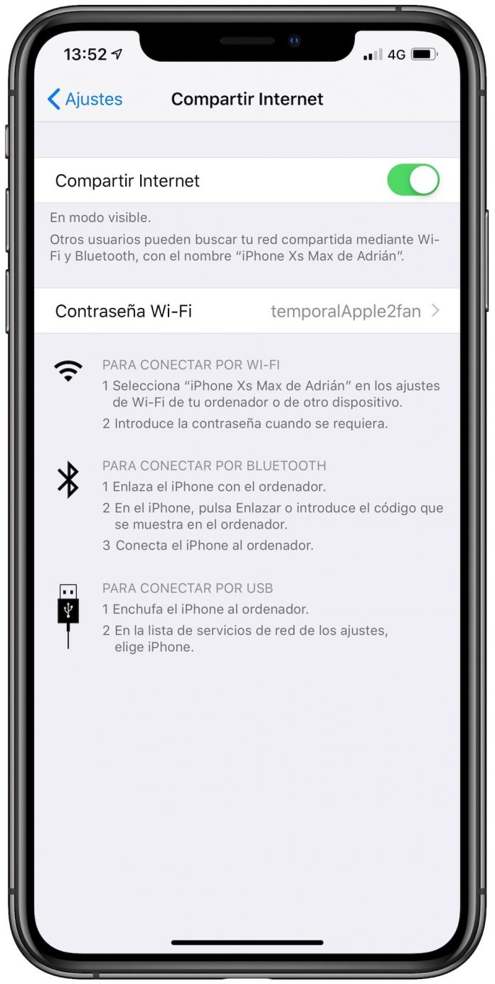 Cómo compartir Internet en iPhone (2019)