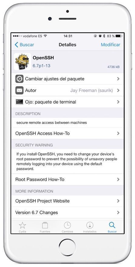 Cómo acceder mediante SSH a un dispositivo iOS