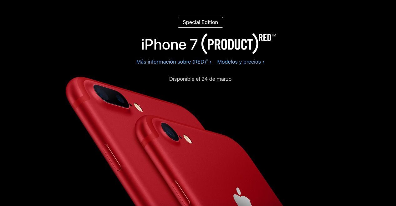 Apple lanza un nuevo iPhone 7 RED en rojo y un iPad 2017